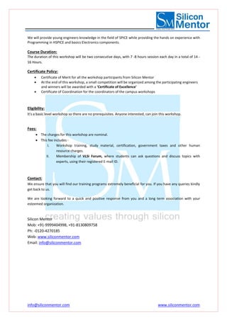 Hspice proposal workshop | PDF