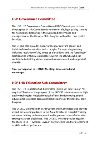 HSP Orientation Manual 2011 | PDF