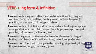 Hs ppp verbs ing or infinitive | PPT