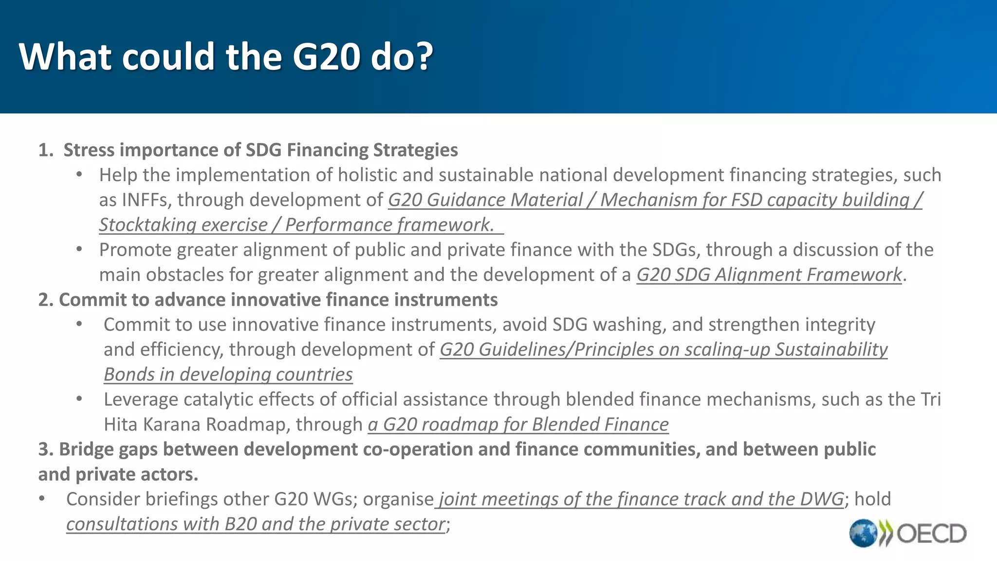 G20 DWG meeting - OECD on SDG Alignment | PPT