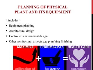 physical plant and its equipments (hospital pharmacy) | PPTX