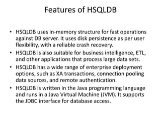 Hsqldb tutorial | PPT