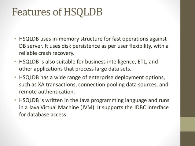 Hsqldb tutorial | PPT