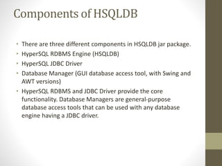 Hsqldb tutorial | PPT