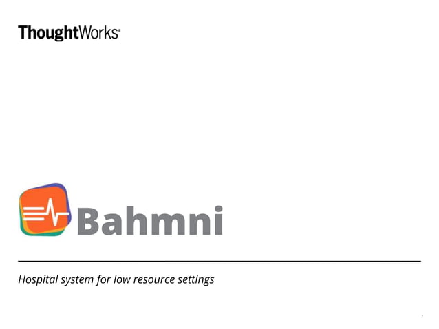 Bahmni - HSR2018 | PPTX | Healthcare Industry | Industries