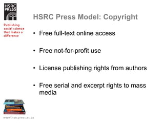 Hsrc Press Open Access Presentation | PPT
