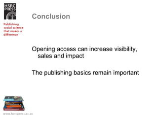 Hsrc Press Open Access Presentation | PPT