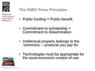 Hsrc Press Open Access Presentation | PPT