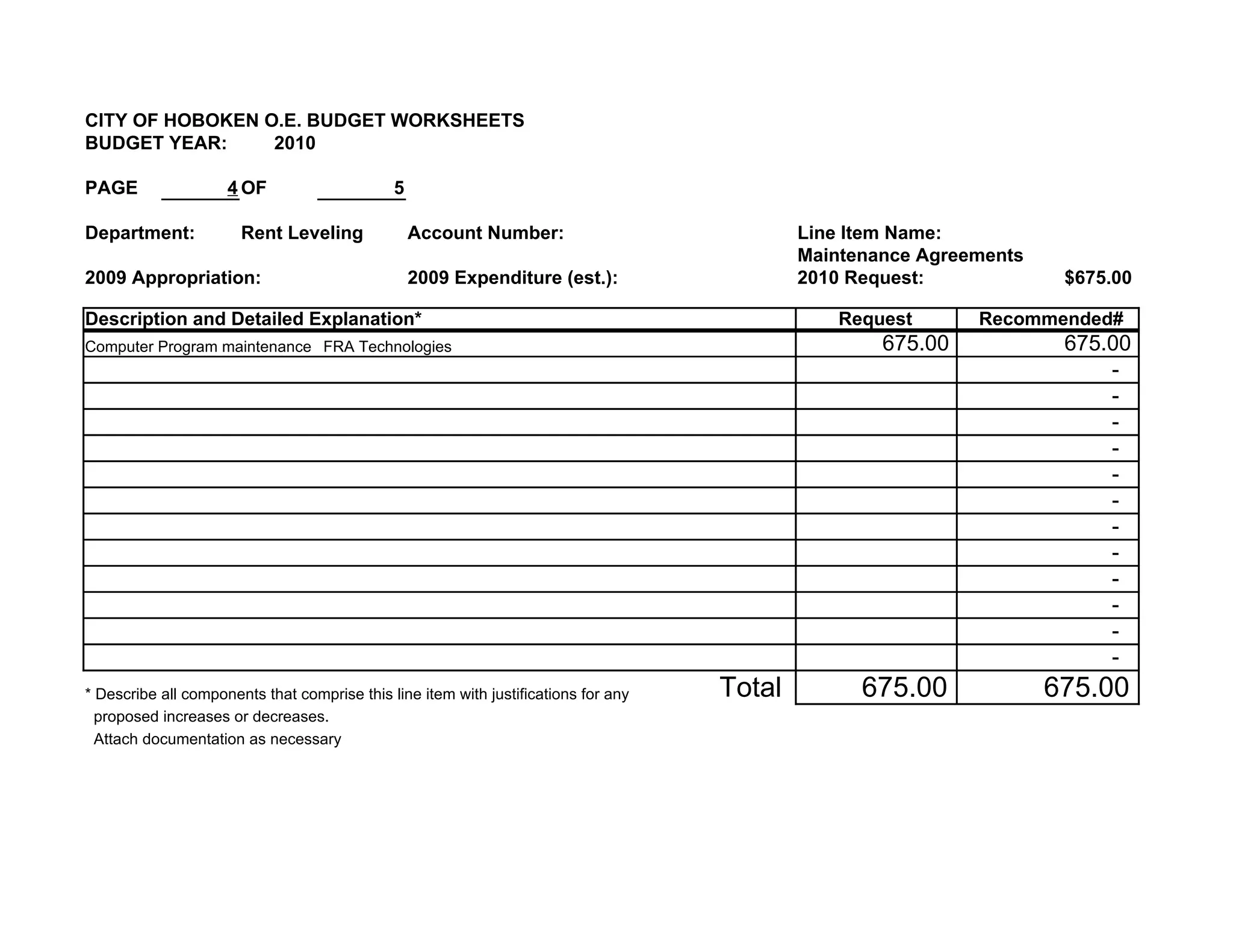 Hs Rent Control Appropriation Request | XLS | Business Accounting ...