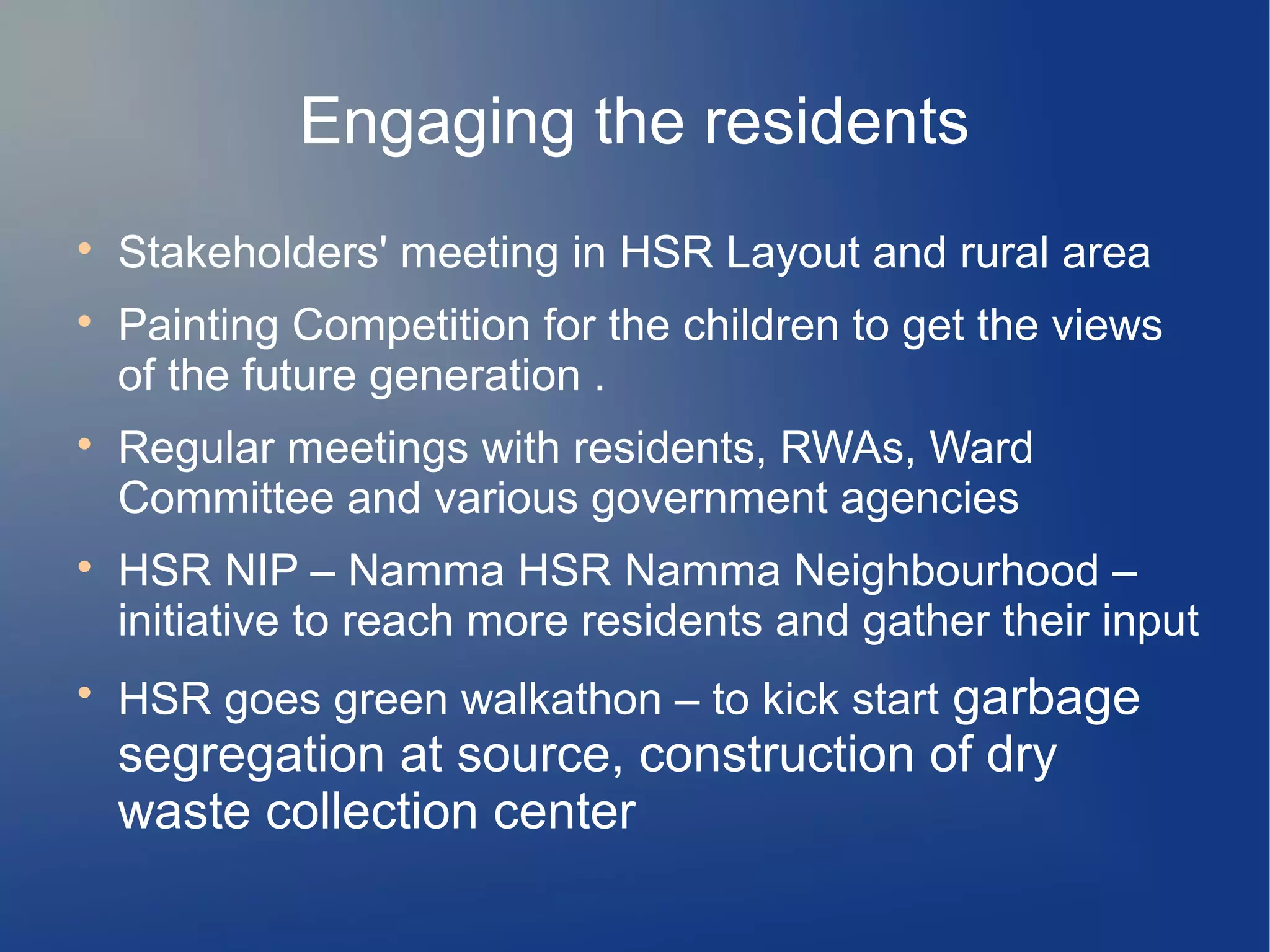 HSR Neighbourhood Improvement Plan | PPT