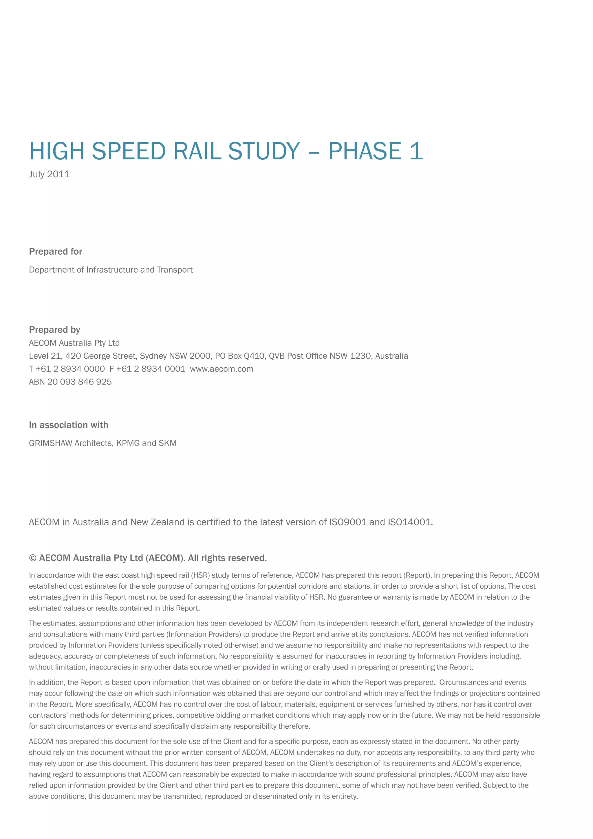 HSR (Phase1 Report) Executive Summary | PDF