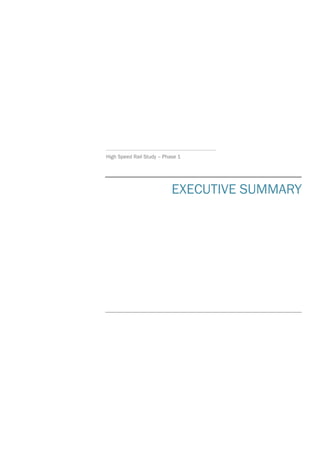 HSR (Phase1 Report) Executive Summary | PDF