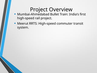High Speed Rail vs Regional Rapid Transit in India | PPTX