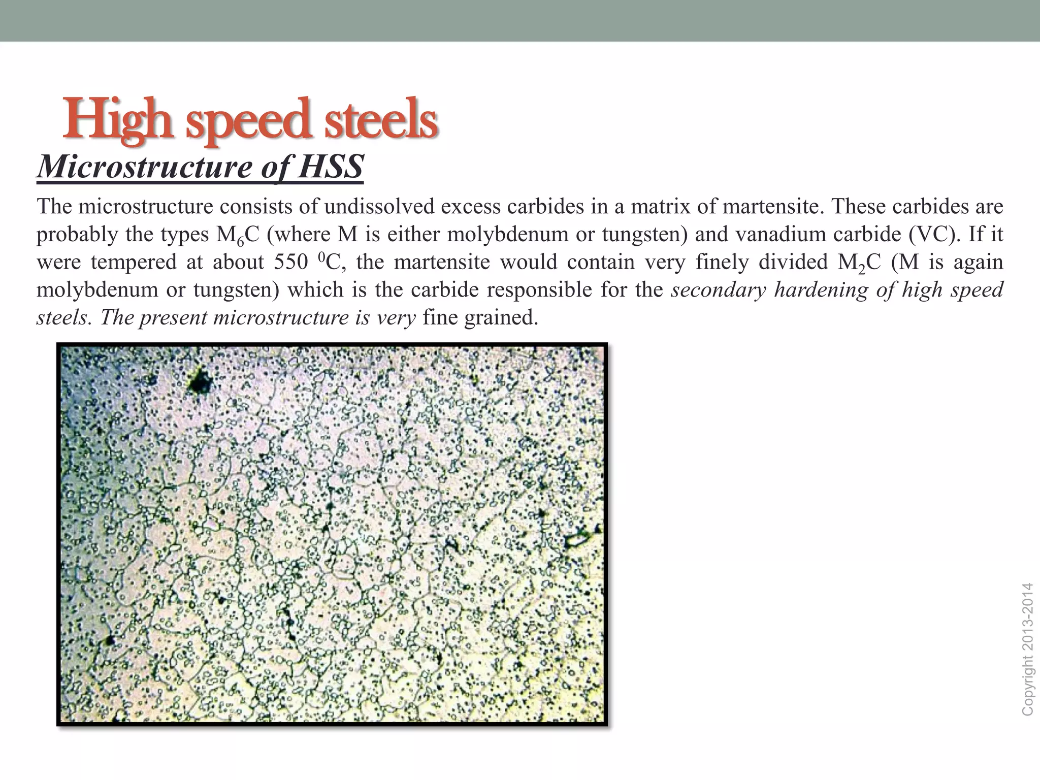 High Speed Steel (HSS) | PDF