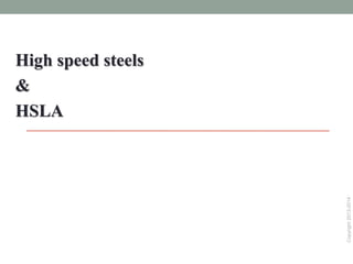 High Speed Steel (HSS) | PDF