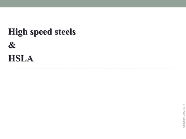 High Speed Steel (HSS) | PDF