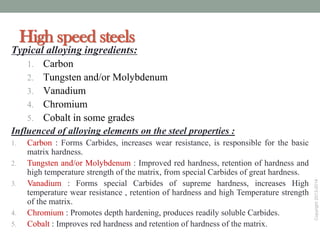 High Speed Steel (HSS) | PDF