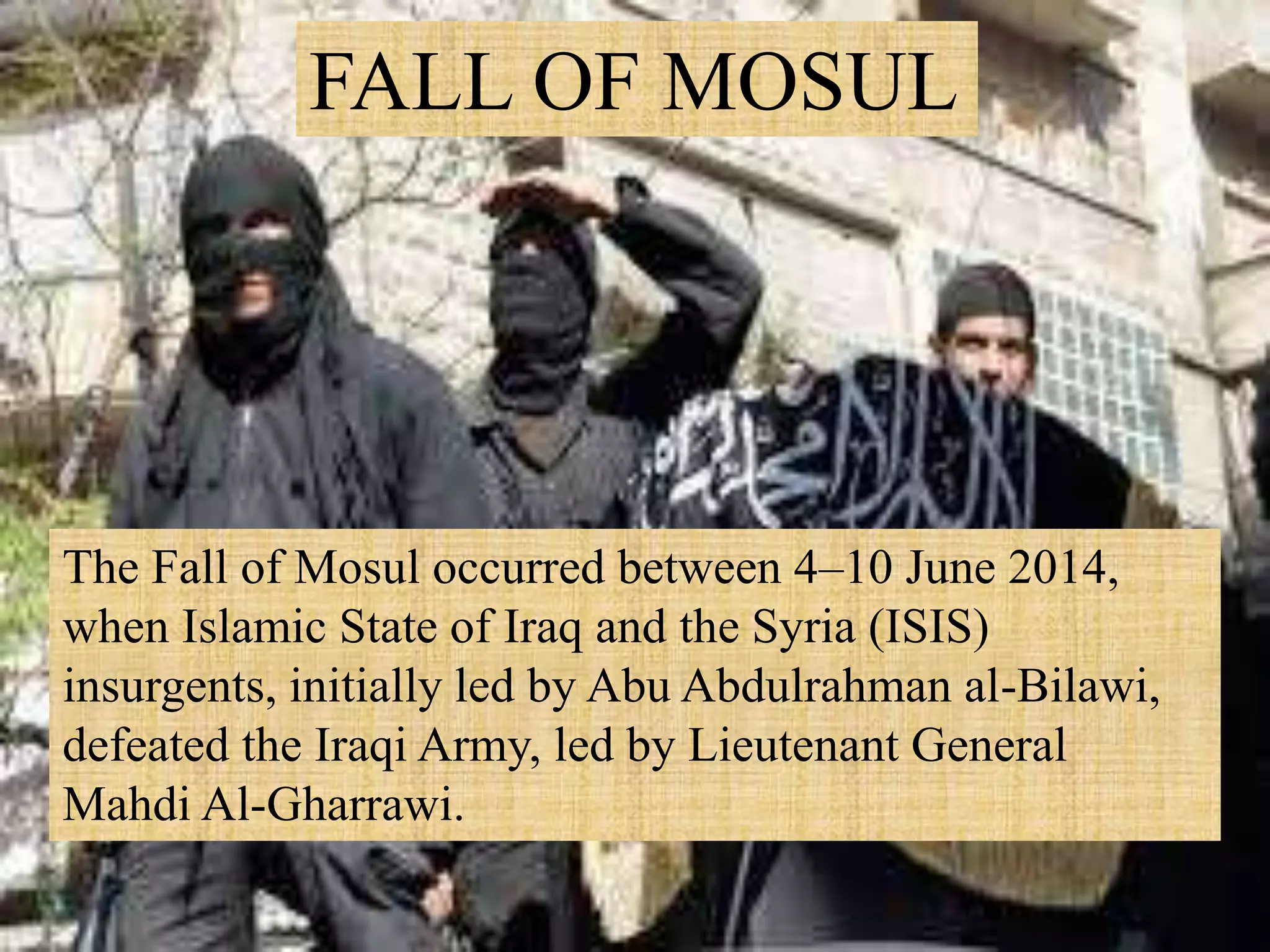 BATTLE OF MOSUL | PPTX