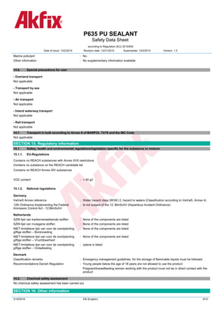 Trám khe polyurethane Akfix P635 | PDF