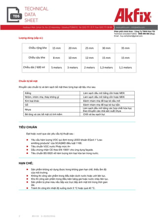 Trám khe polyurethane Akfix P635 | PDF