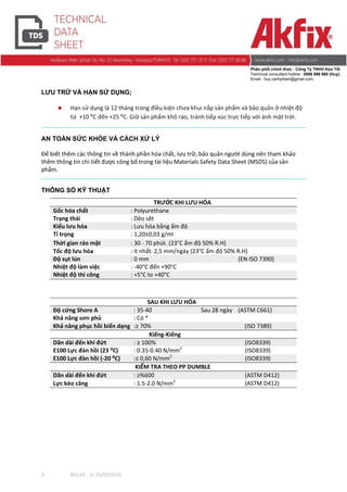 Trám khe polyurethane Akfix P635 | PDF