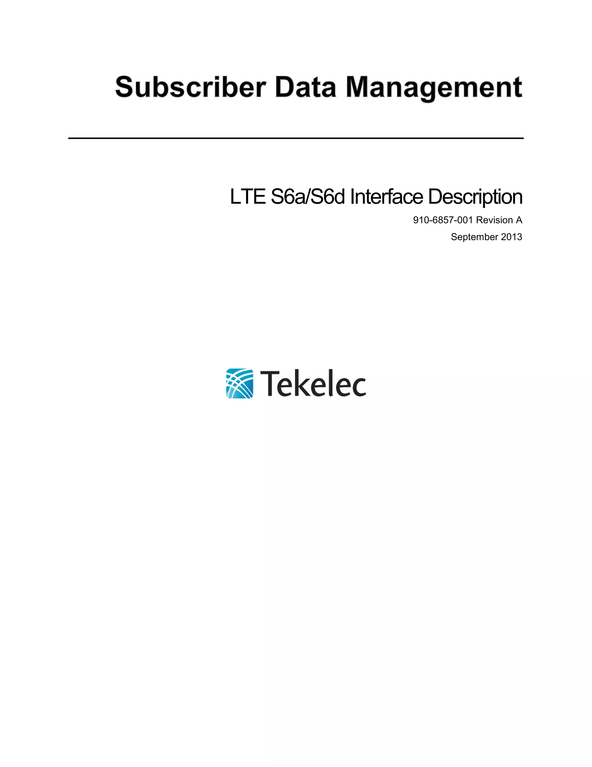 Hss behaviour on s6a interface (tekelec) | PDF