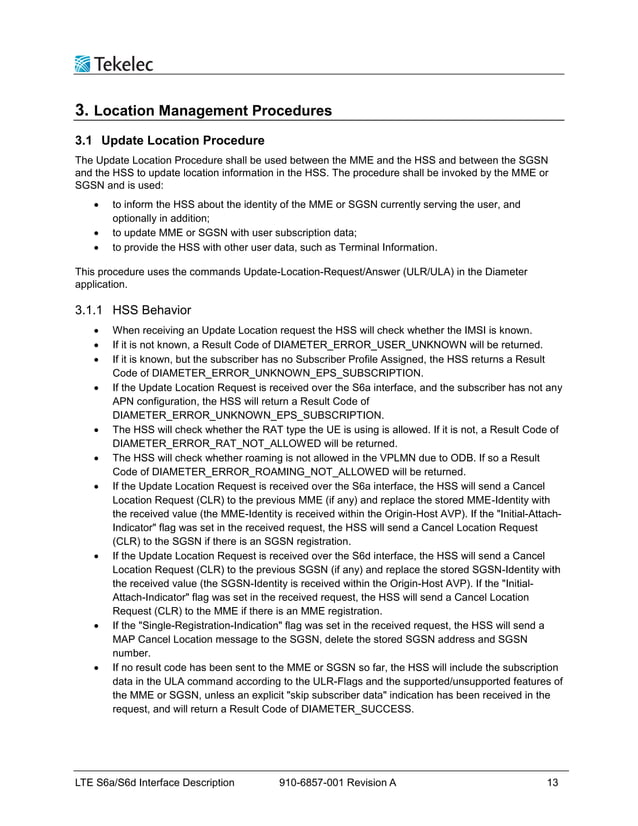 Hss behaviour on s6a interface (tekelec) | PDF | Operating Systems ...