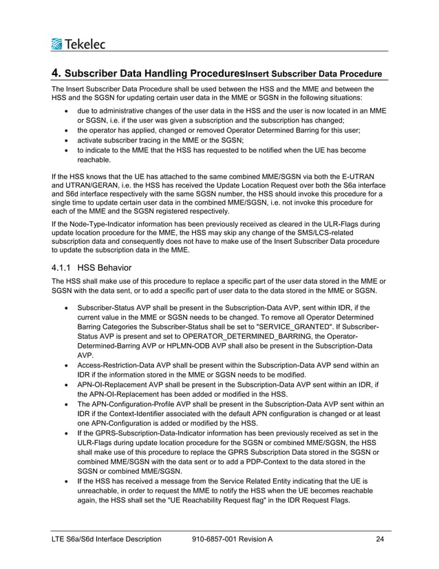 Hss behaviour on s6a interface (tekelec) | PDF | Operating Systems | Computer Software and ...