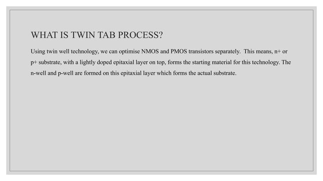 TWIN TAB PROCESSING | PPT