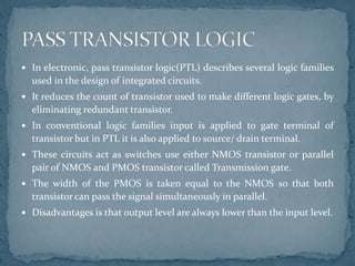 CMOS LOGIC STRUCTURES | PPTX