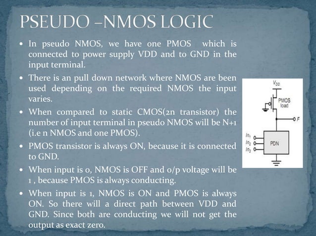 CMOS LOGIC STRUCTURES | PPTX