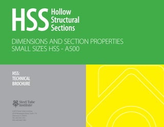Hss dimensions steeltubeinstitute | PDF