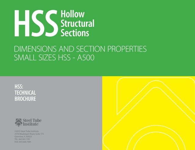 Hss dimensions steeltubeinstitute | PDF