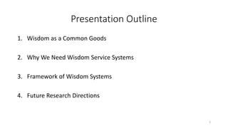 Wisdom Service Systems: Harmonious Interactions between People and ...