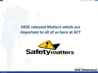 ACT Environment Induction | PPT