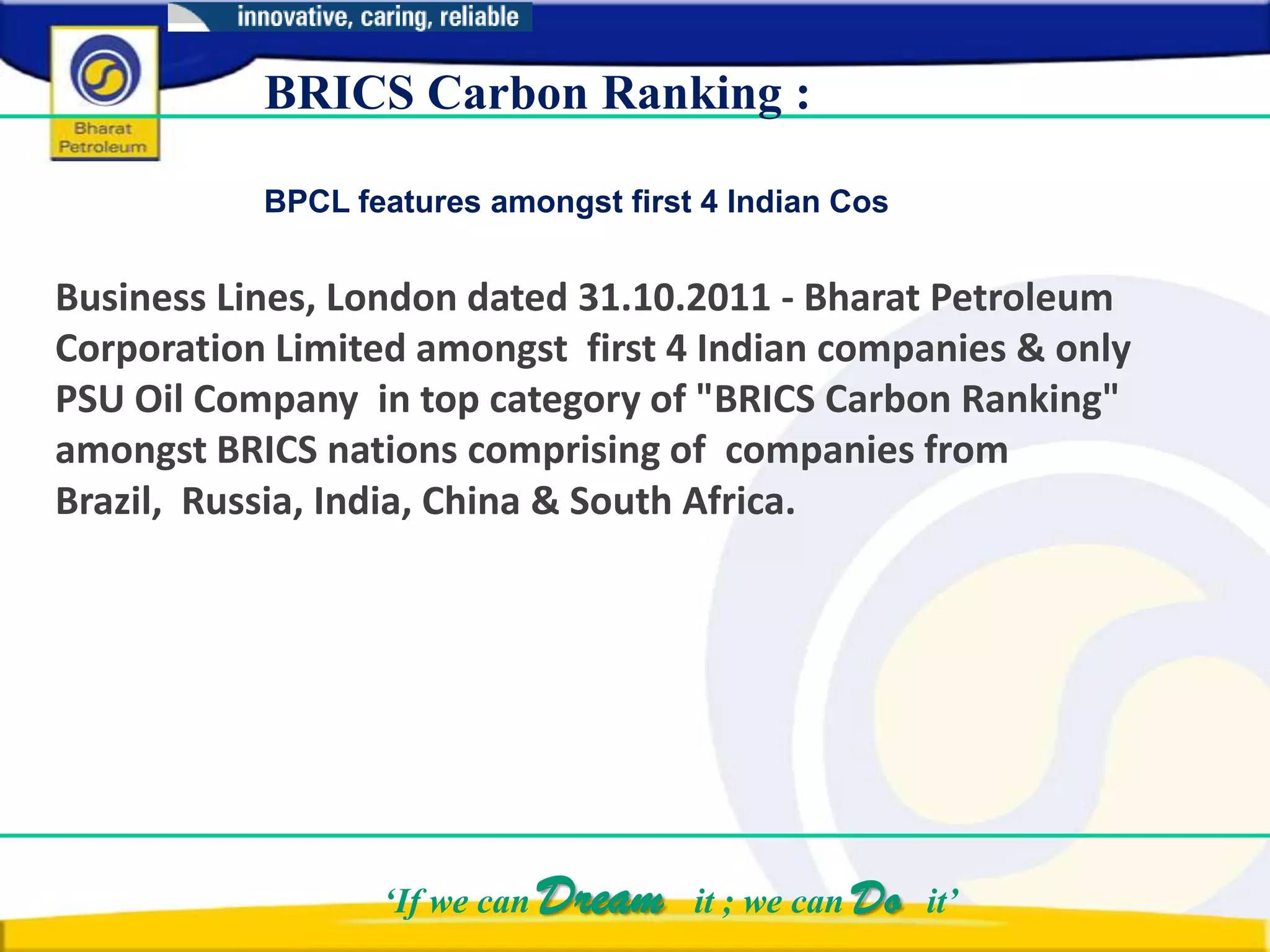 BPCL - CSR Initiatives | PPT