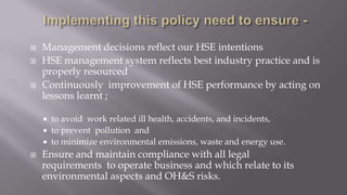 Hsse policy group 5 final | PPT