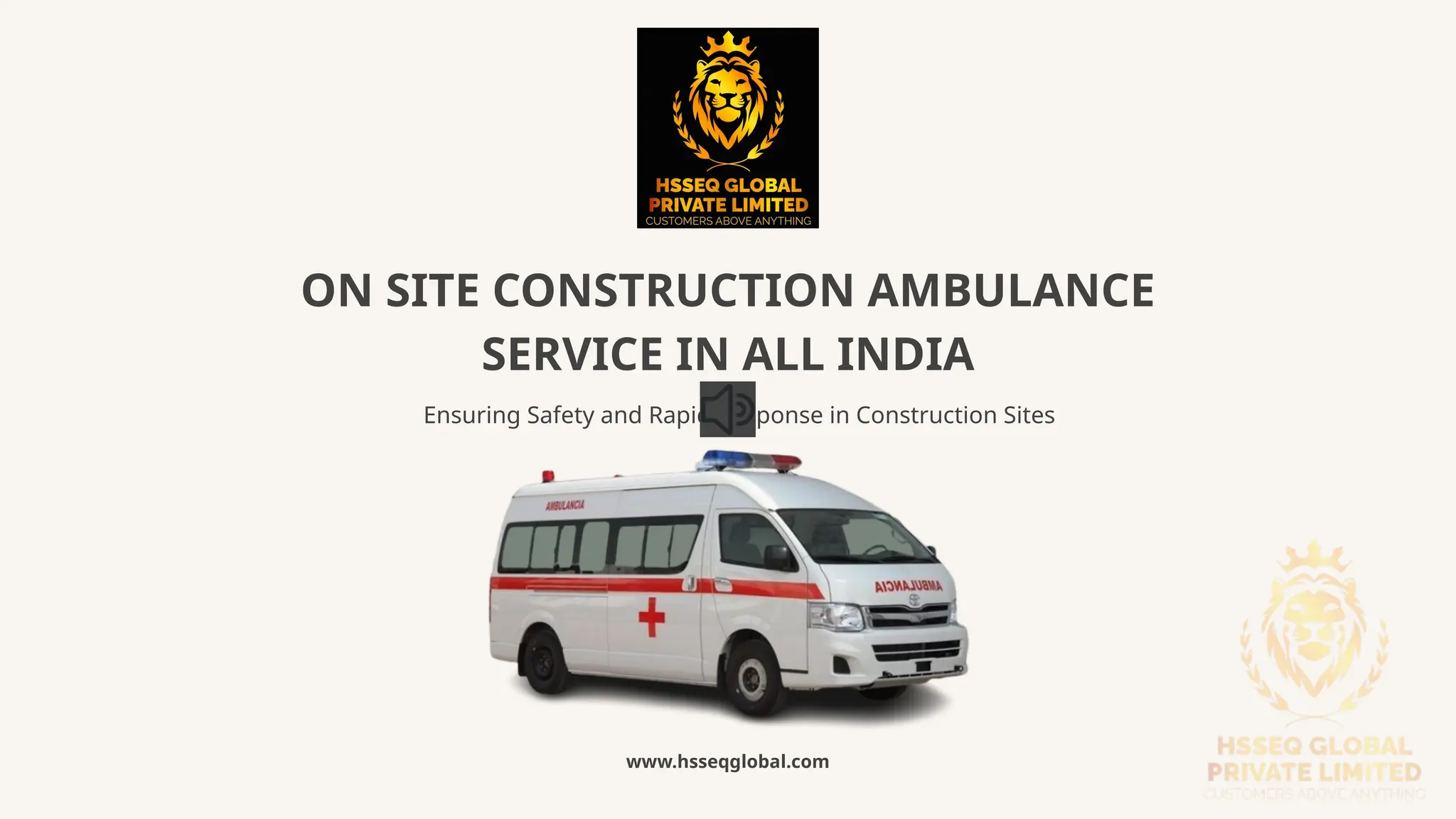 on site construction ambulance service in All India | PPTX