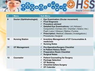 Eye Hospital Software | PPTX