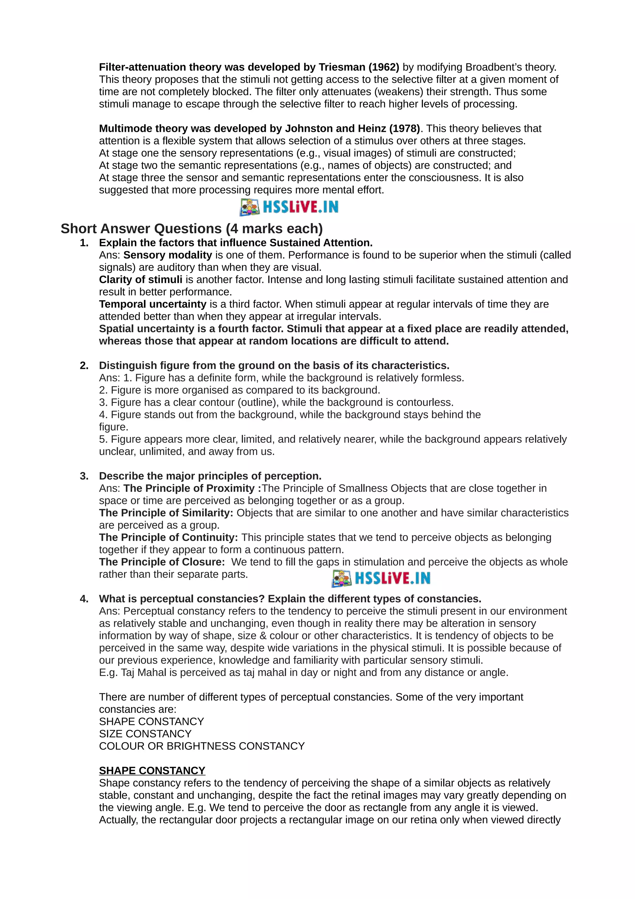 chapter 5-sensory, attentional and perceptual processes | PDF