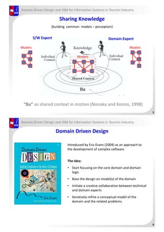 Domain Driven Design and Soft Systems Methodology for Information Systems in Tourism Industry | PDF