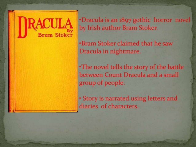 "Dracula" by Bram Stoker | PPTX | Fiction | Books and Literature