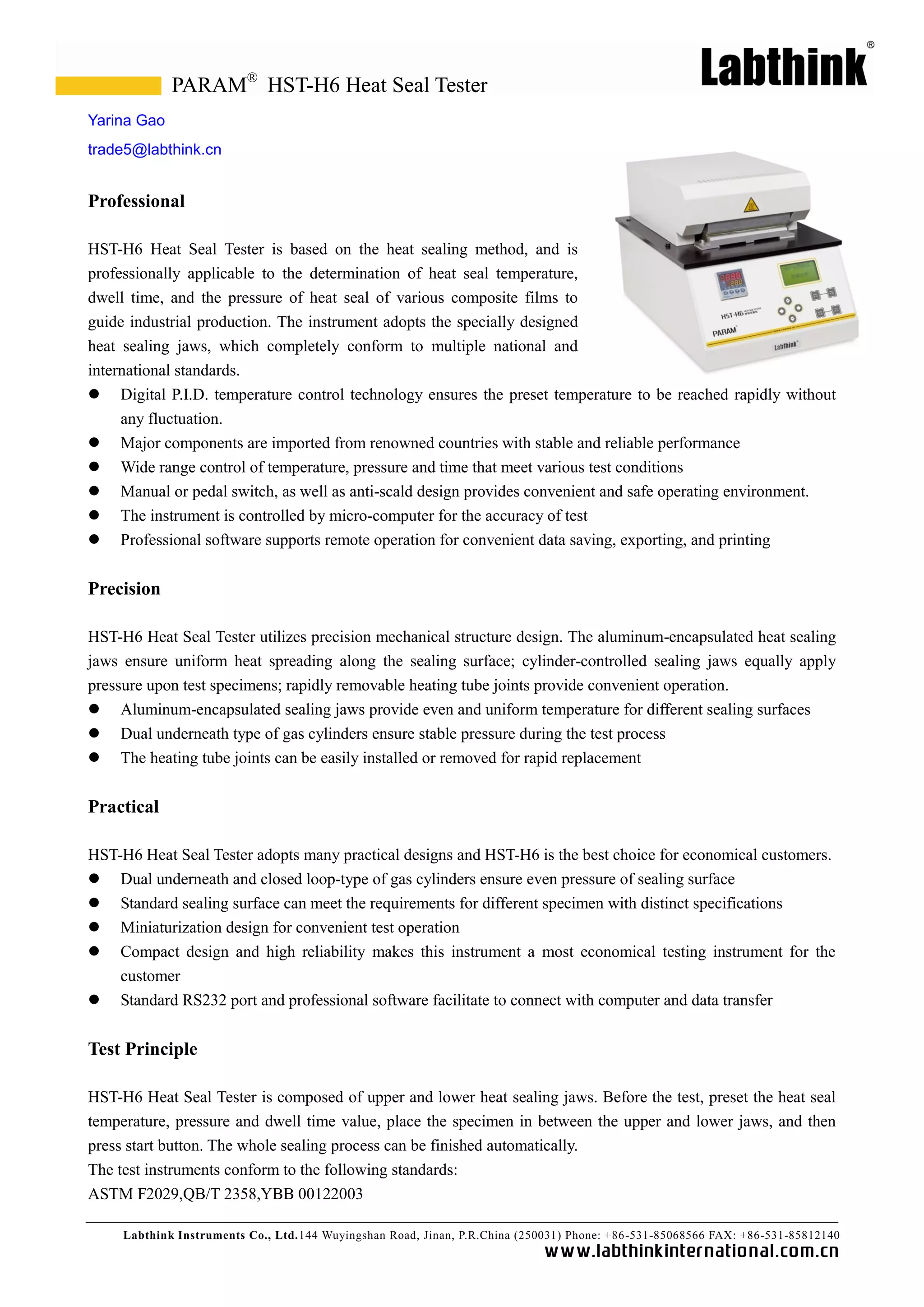 Heat Seal Tester | PDF