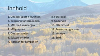 Høst-kampanje for Sport-Y butikken | PPTX