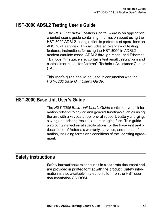 Hst3000 adsl2 manual_rev b | PDF