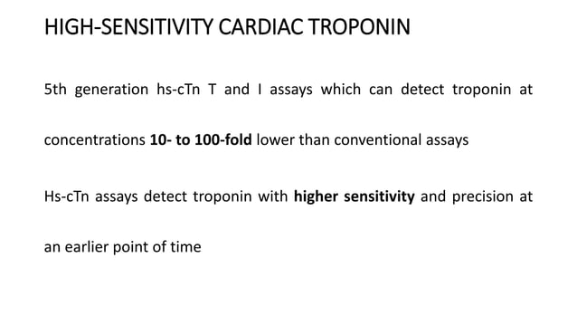 High sensitive troponin | PPTX | Heart and Cardiovascular Diseases ...