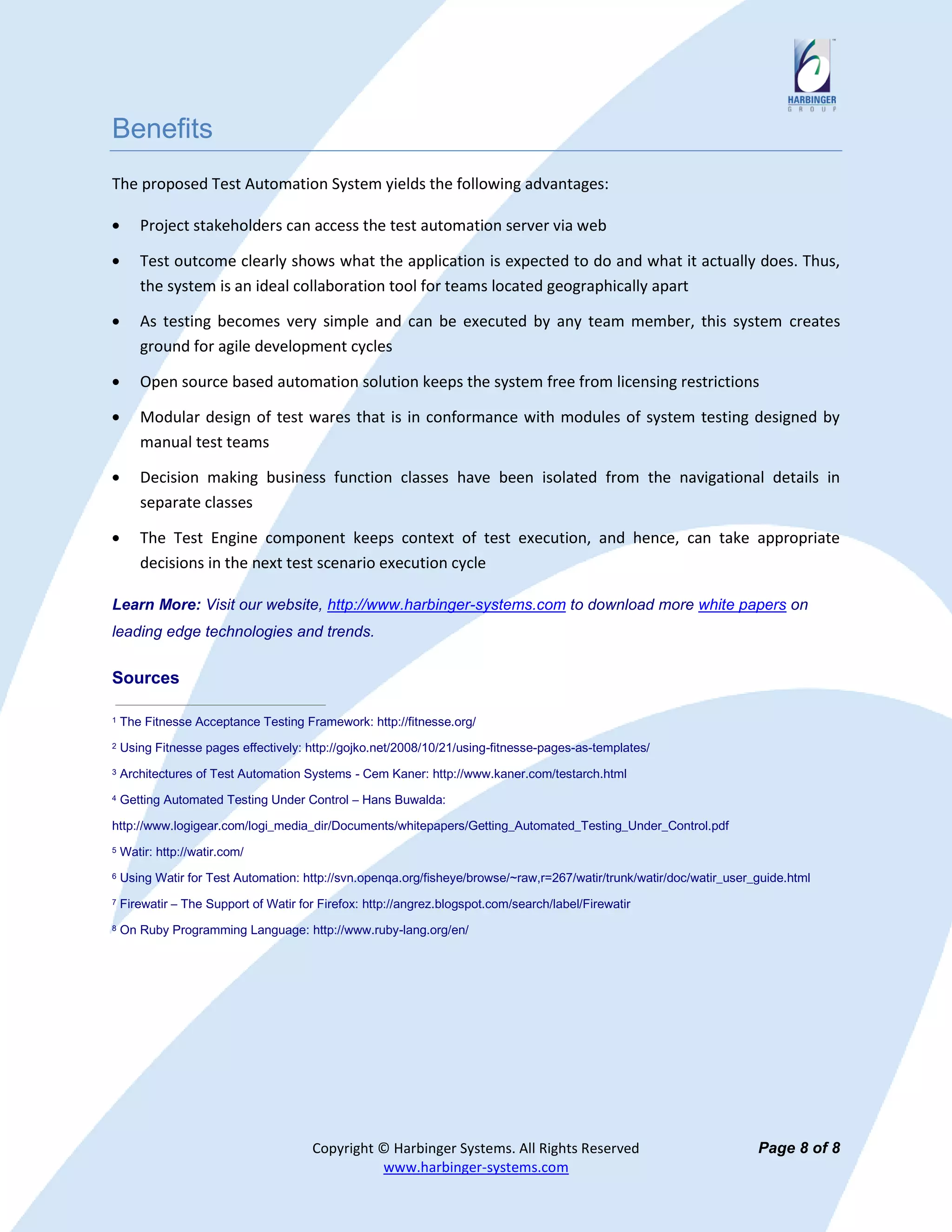 Fitnesse Watir And Ruby Based Test Automation System Pdf