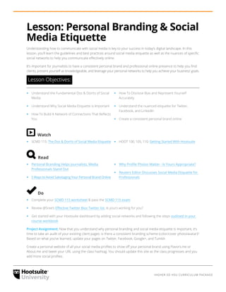Social Media for Journalism Curriculum | PDF