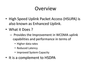 Hsupa (enhanced uplink) | PPTX