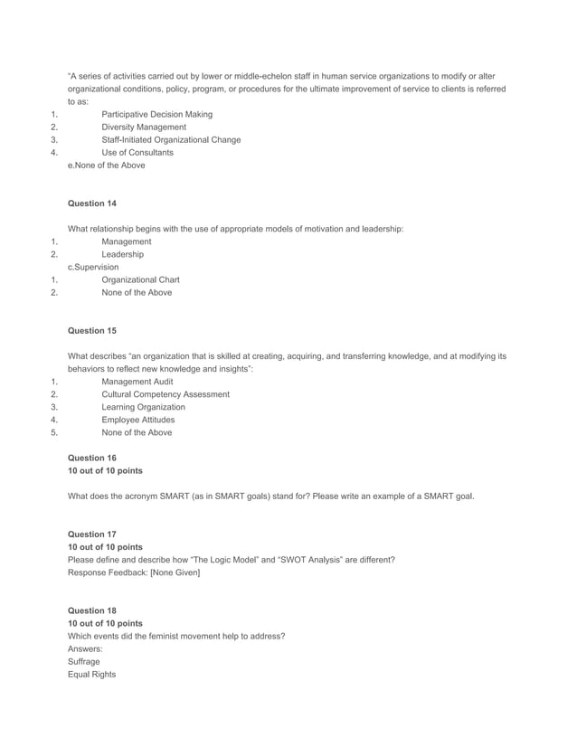Hsv 405 midterm exam answers | PDF